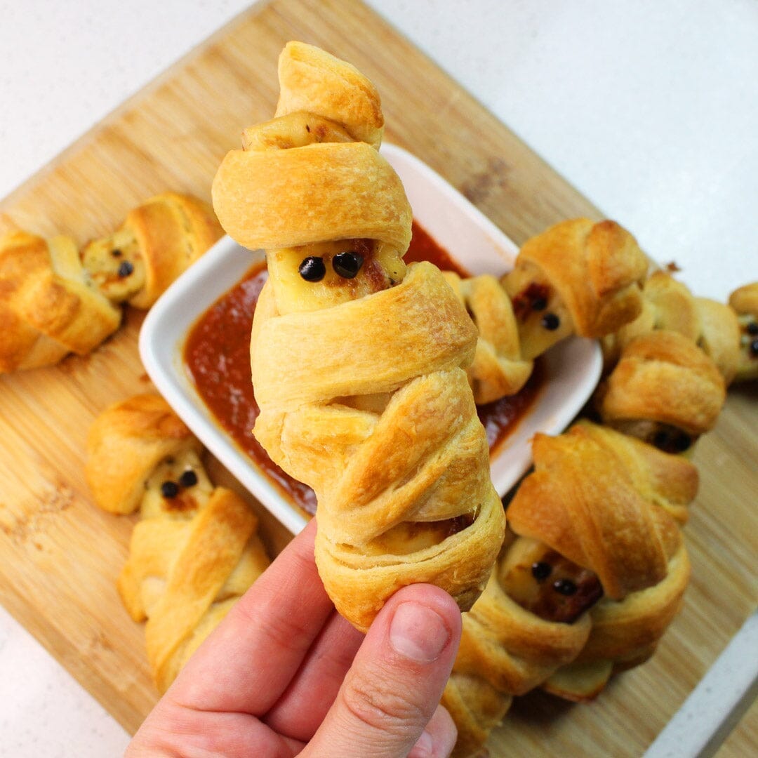 Crescent Roll Cheese Mummies Recipe | Halloween Recipes | The Big Moo